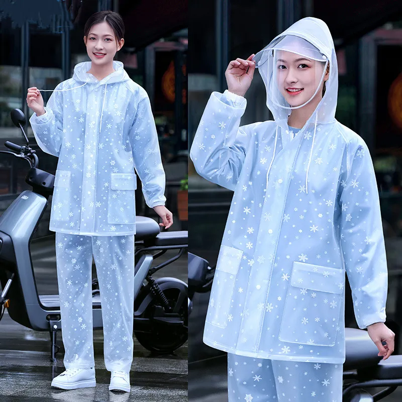 Women-s-Thickened-Split-Raincoat-Adult-Long-Full-Body-Rain-Proof ...