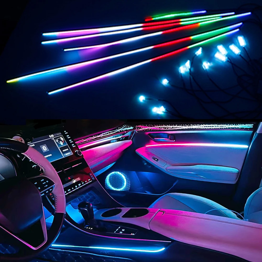 18-in-1-LED-Symphony-Ambient-Lights-Car-Interior-Full-Color-Streamer ...