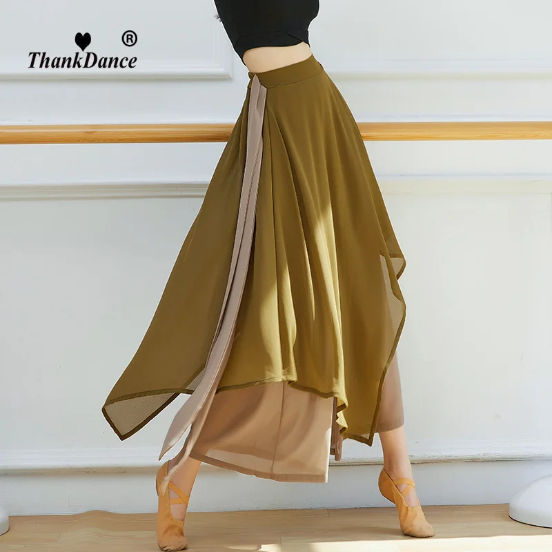 Chinese-Dance-Pants-Women-s-Loose-Elegant-Chiffon-Culottes-Classical ...