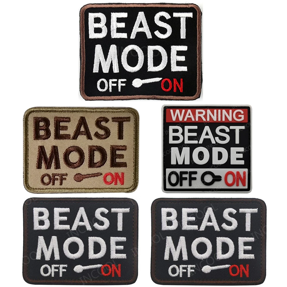 Beast-Mode-On-Embroidered-Patch-Military-Patches-Tactical-Appliqued ...