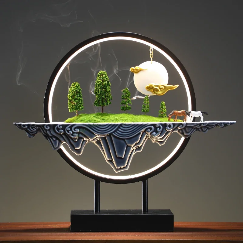 Electric-Oil-Incense-Burner-Backflow-Waterfall-Creative-Diffuser ...