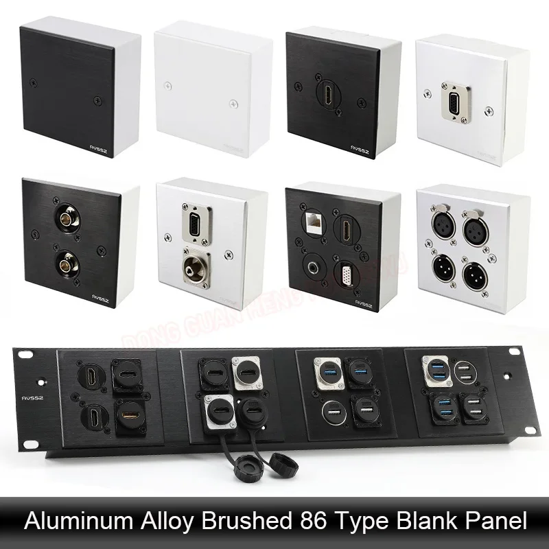 86 Panel Type D 1/2/3/4 Holes Blank Board XLR RCA Wall Sockets 86 Panel ...