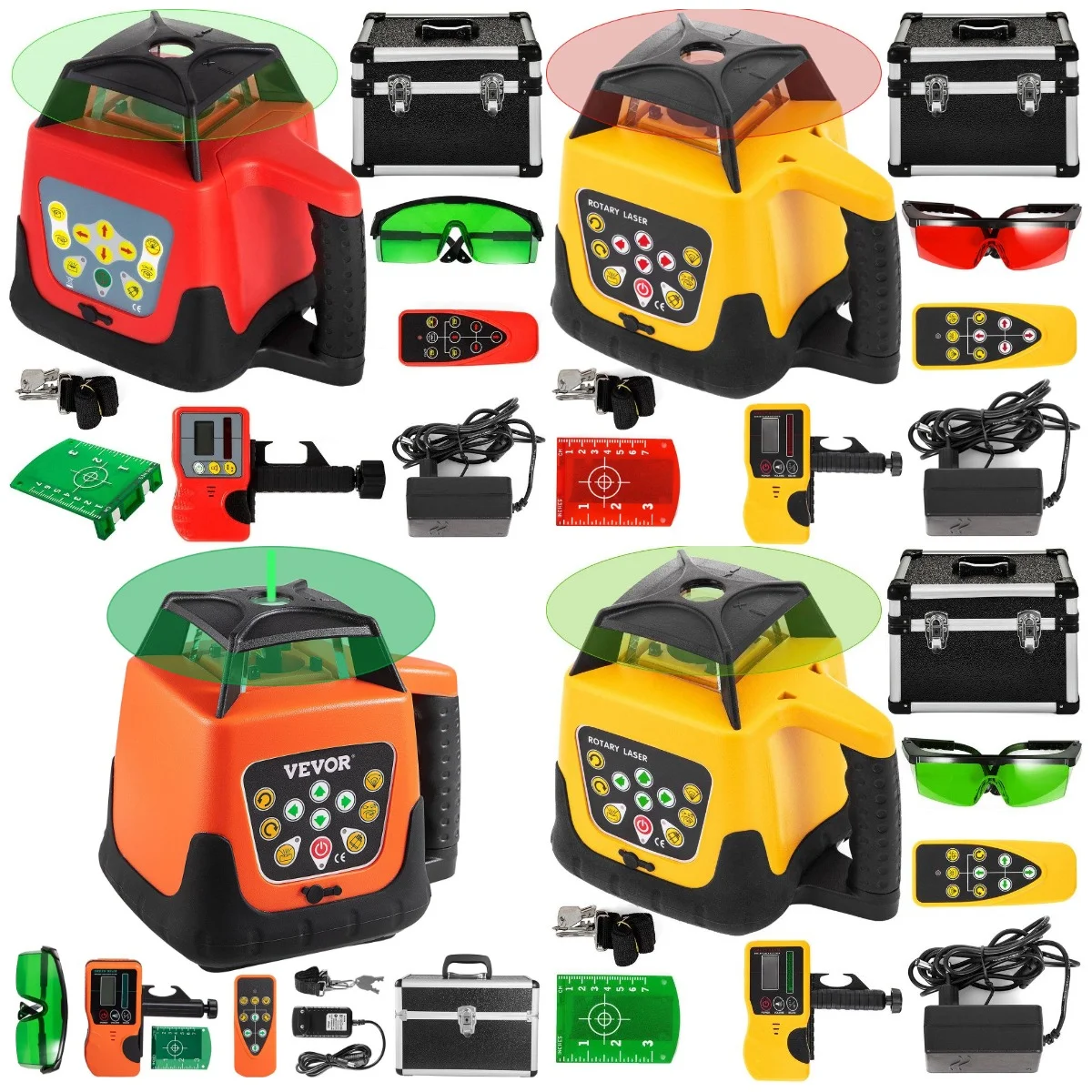 VEVOR-360-Rotary-Laser-Level-Self-Leveling-500m-Vertical-Horizontal ...