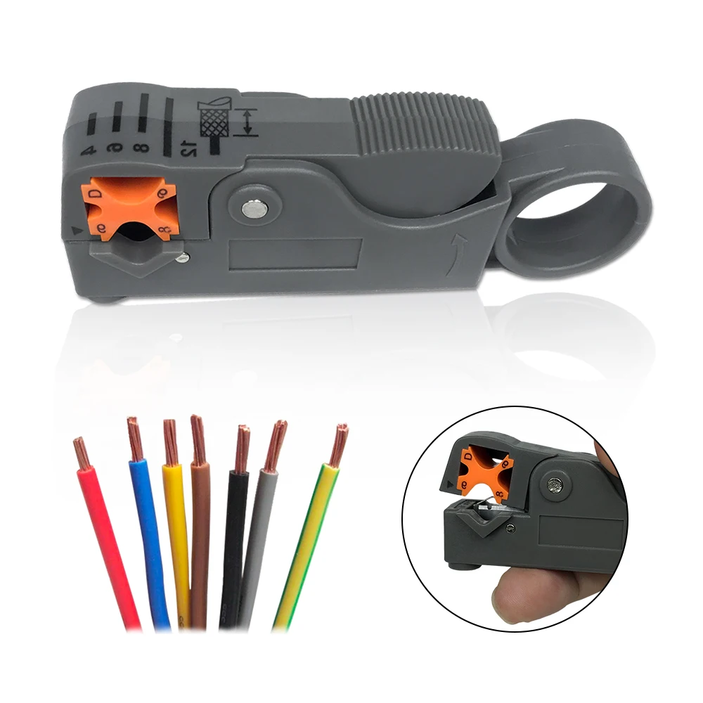새로운 스트리핑 플라이어 자동 와이어 스트리퍼 도구 다기능 와이어 케이블 도구 육각 렌치가있는 스트리핑 크림 핑 도구필러