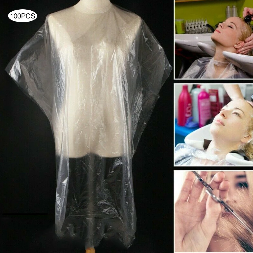 100pcs-Disposable-Salon-Apron-Cape-Gown-Waterproof-Hair-Cutting-Cover ...