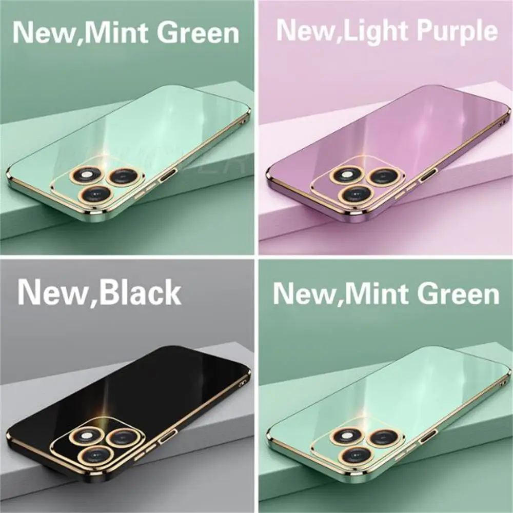 Luxury Square Plating Phone Case For Tecno Spark 10C 10 4G Spark10 ...