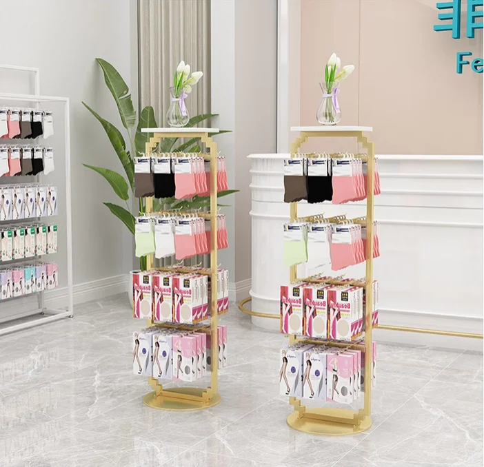 Shopping mall sock display rack, floor standing underwear, island rack ...