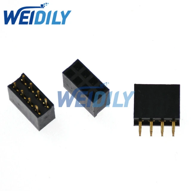4 Pin Audio Connector 50 Pcs 2x4 Pin Female Header Strips - 2.54mm ...