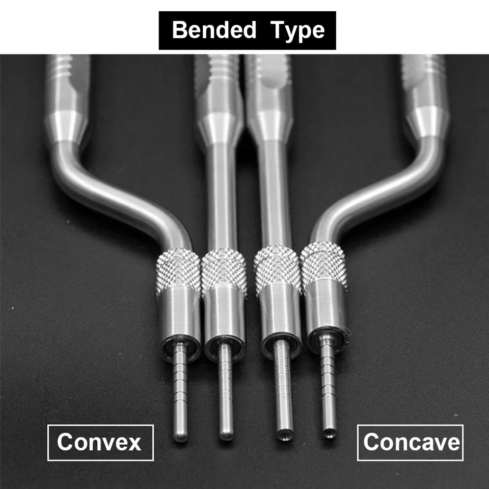 11 Pc Dental Osteotomes Straight & Curved Tip & Mead Mallet...