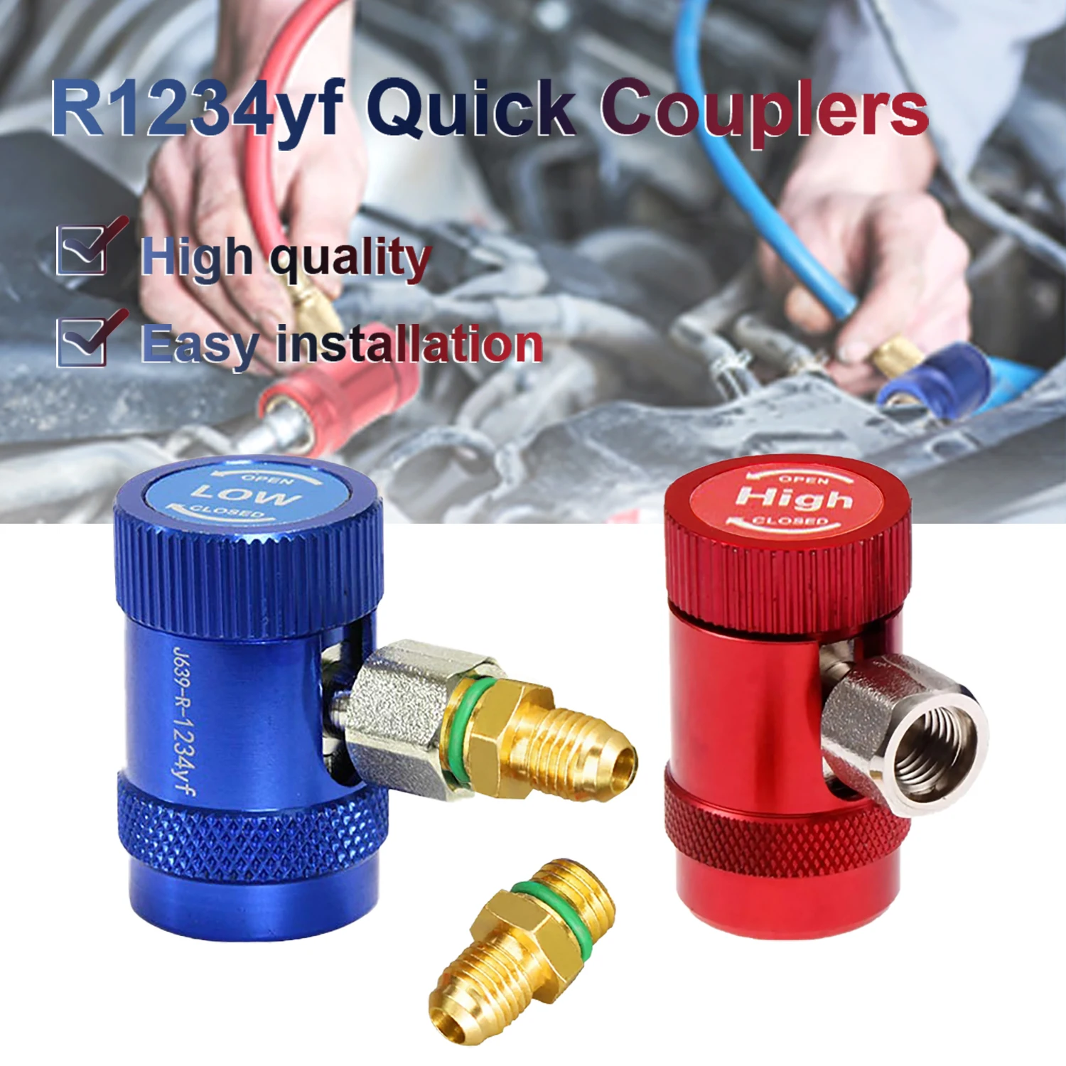 R1234yf-Adjustable-Quick-Coupler-AC-H-L-Charging-Hose-Connectors ...