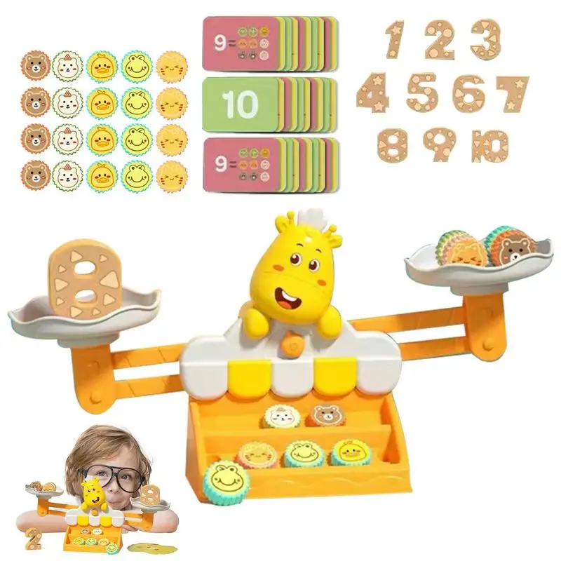 Math-Balance-Game-Homeschool-Kindergarten-Giraffe-Balance-Board-Game ...