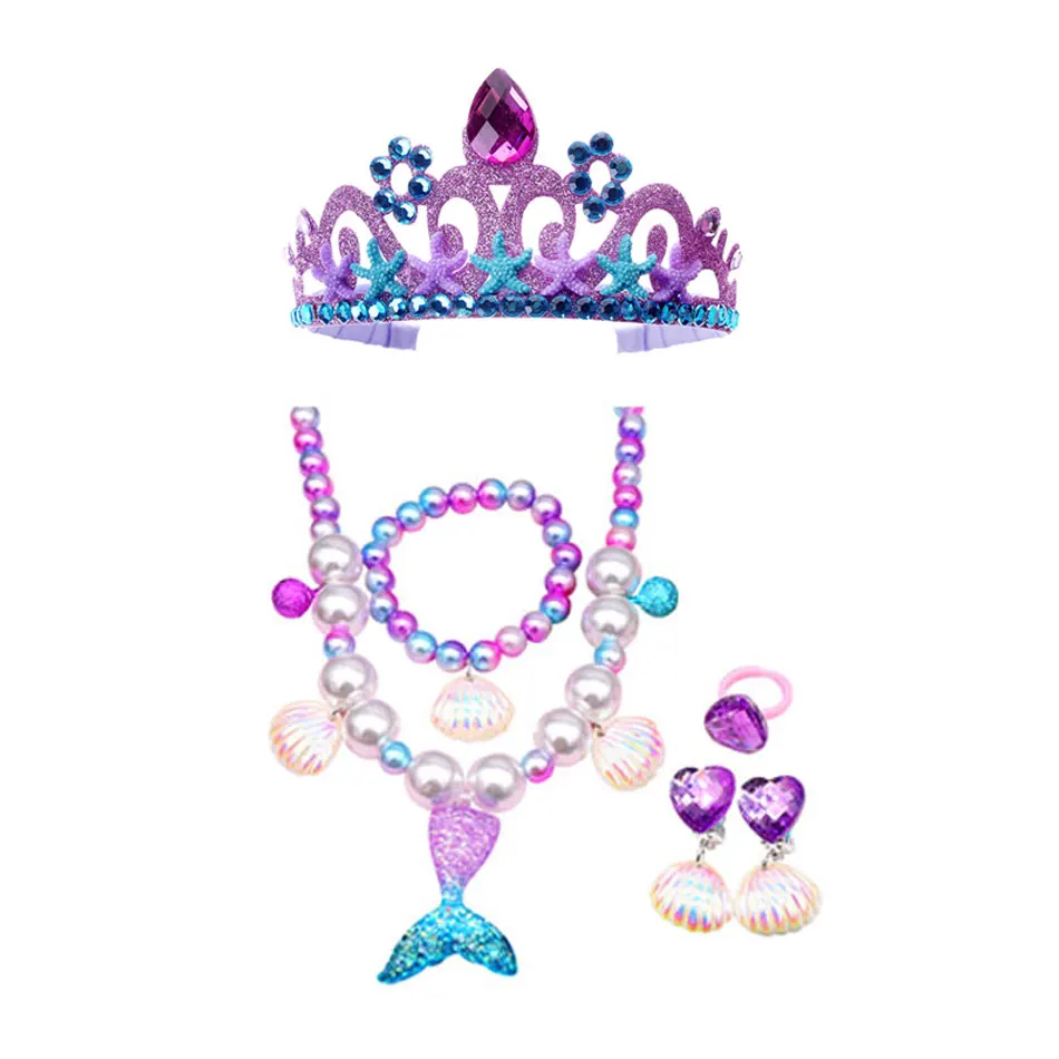 Vestido de la Sirenita Ariel para niña, conjunto de disfraz de sirena ...