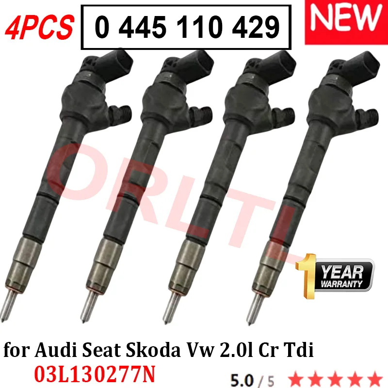 4PCS-0445110429-Diesel-03L130277N-Genuine-Fuel-Injector-0-445-110-429 ...