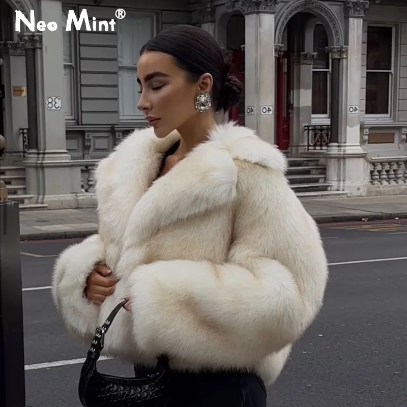 Luxury-Brand-Runway-Fashion-Yellow-Gradient-Cropped-Fluffy-Fur-Jacket ...