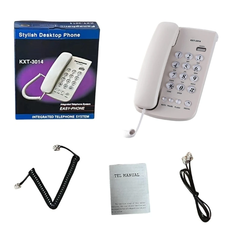 Fixed-Telephone-Home-Corded-Landline-Corded-Desk-Phone-Caller-Wire ...
