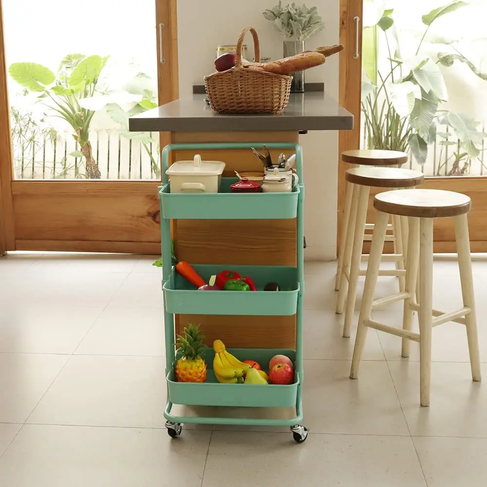 Dripex-Trolley-Kitchen-Organiser-3-Tier-Serving-Trolley-Kitchen-Trolley ...