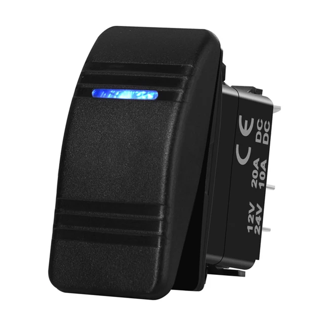12V 20A Rocker Switch 3Pin SPST ON OFF, Momentary ON OFF Waterproof ...