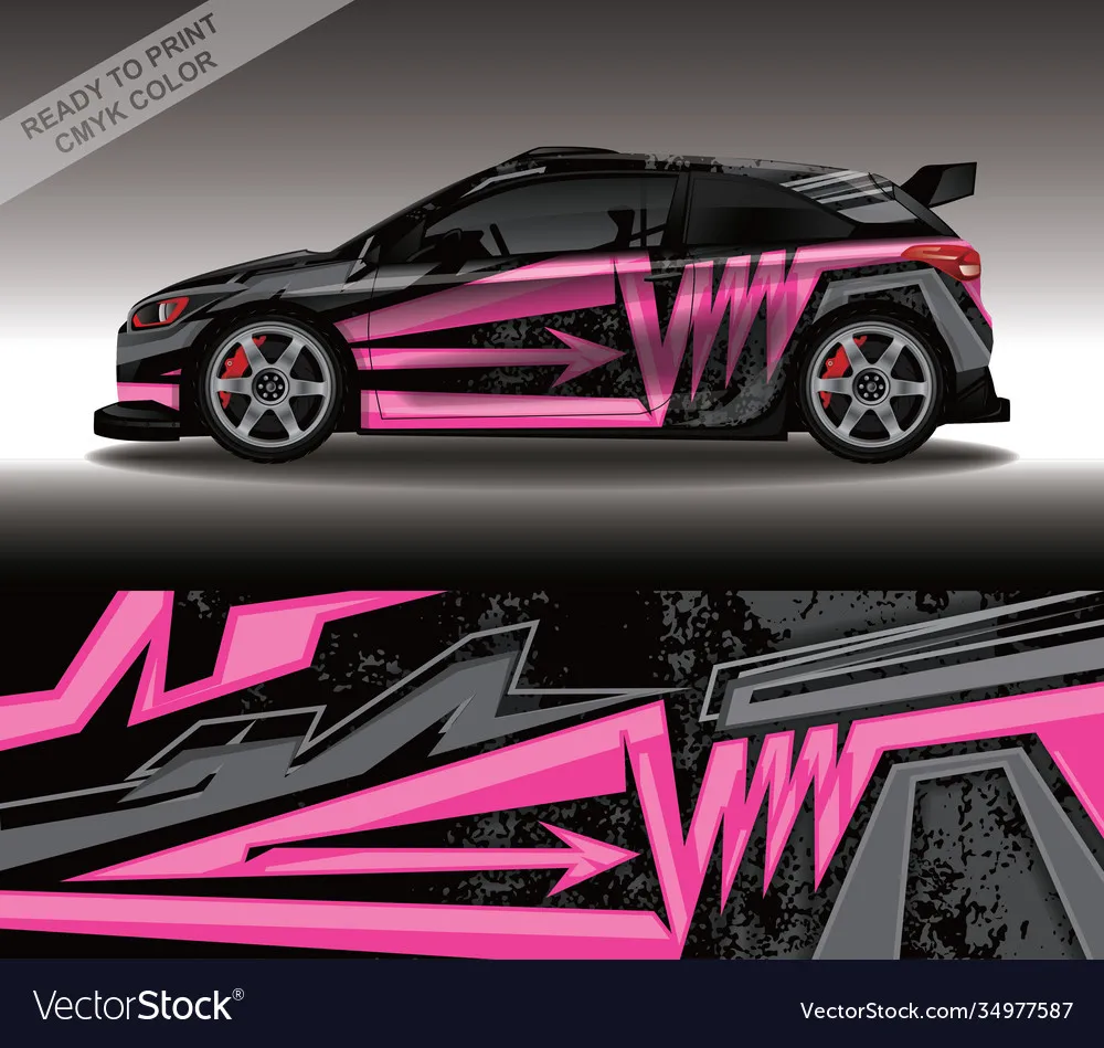 Pink And Black Car