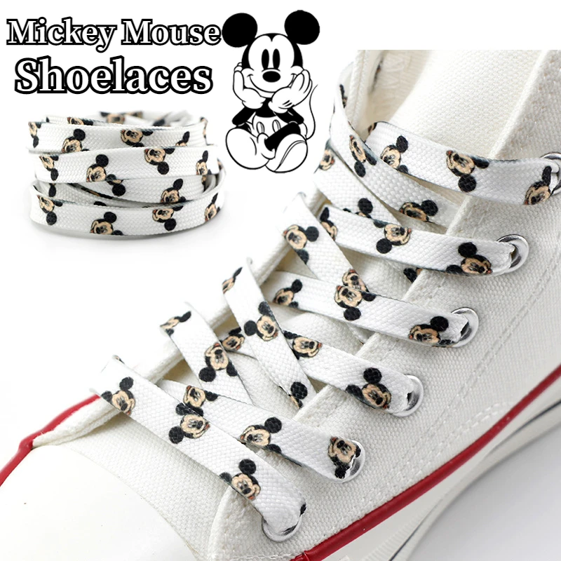 1-Pair-Disney-Mickey-Mouse-Cartoon-Shoelaces-Flat-Popular-Sport-Shoes ...