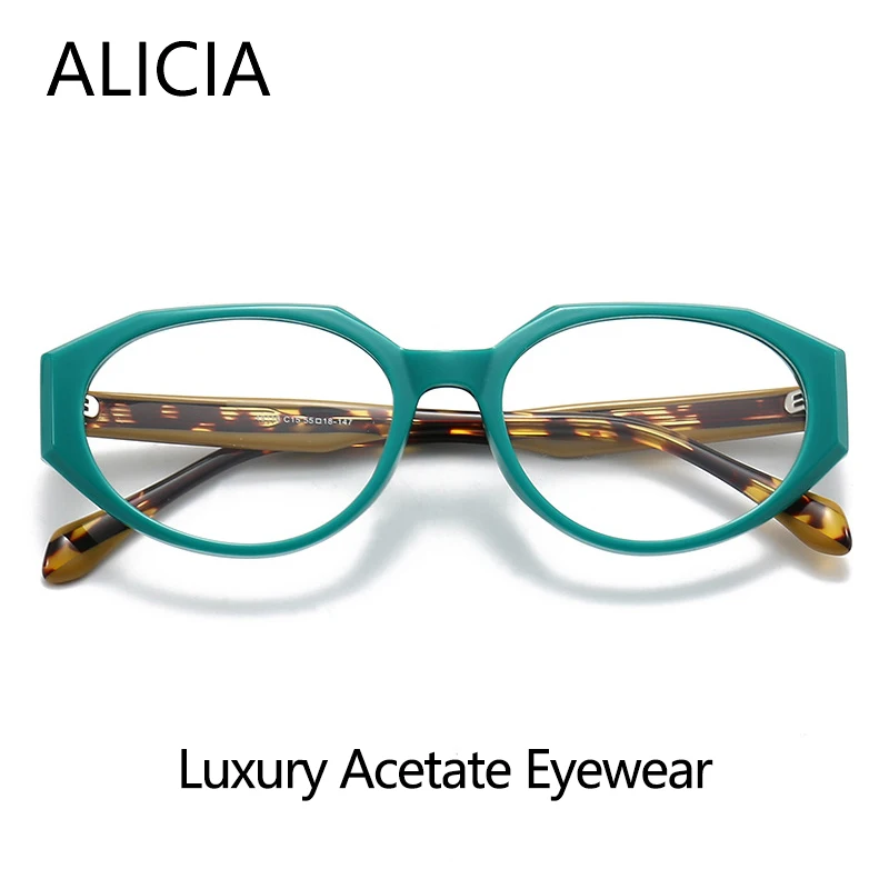 ALICIA Fashion Retro Cat Eye Butterfly Spectacle Frame Luxury Acetate ...