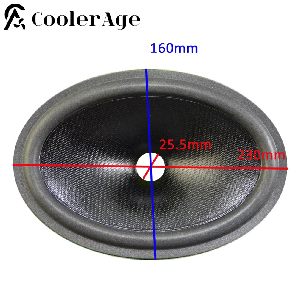 6 inch * 9 inch Oval Speaker Paper Cone ( 230mm*160mm*25.5mm) 45mm ...