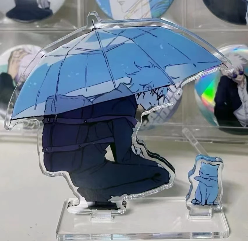 Anime-Jujutsu-Kaisen-Gojo-Satoru-Cat-in-the-Rain-Cosplay-Desktop-Stand ...