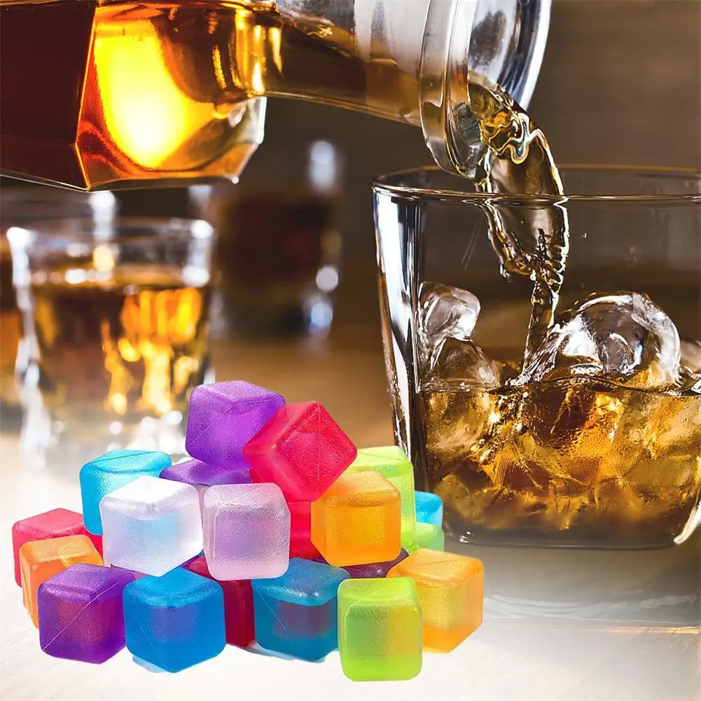 6pcs Food Grade Refreezable Ice Cubes Reusable Ice Cube Preservation ...