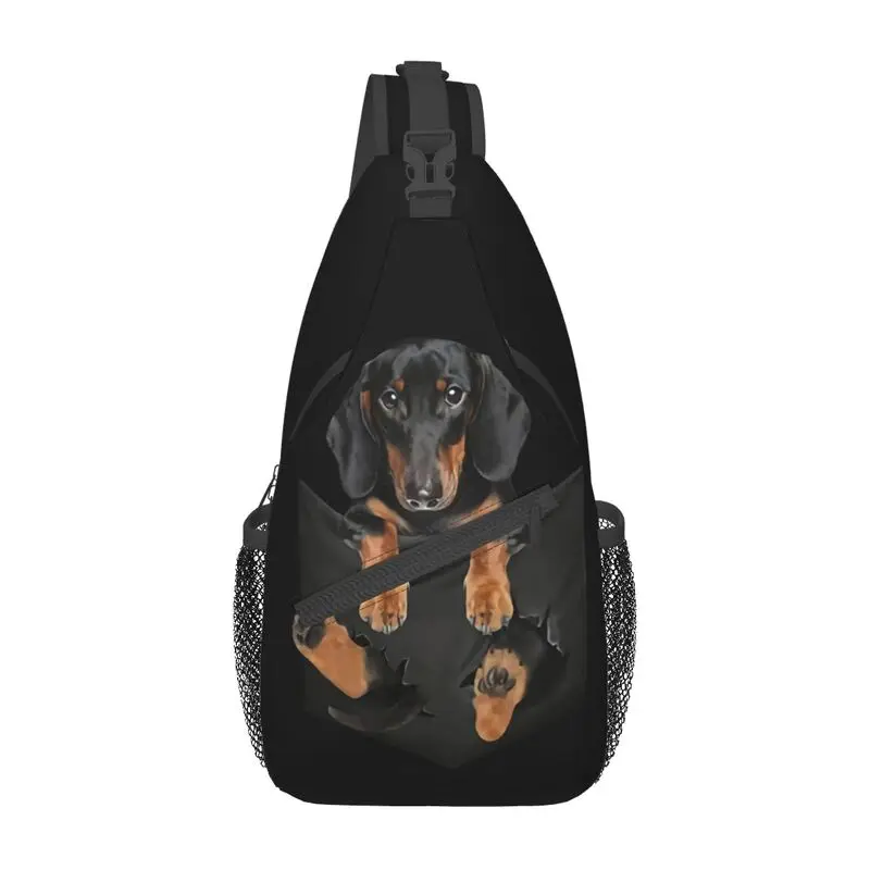 Funny-Dachshund-Sling-Crossbody-Backpack-Men-Custom-Sausage-Badger ...