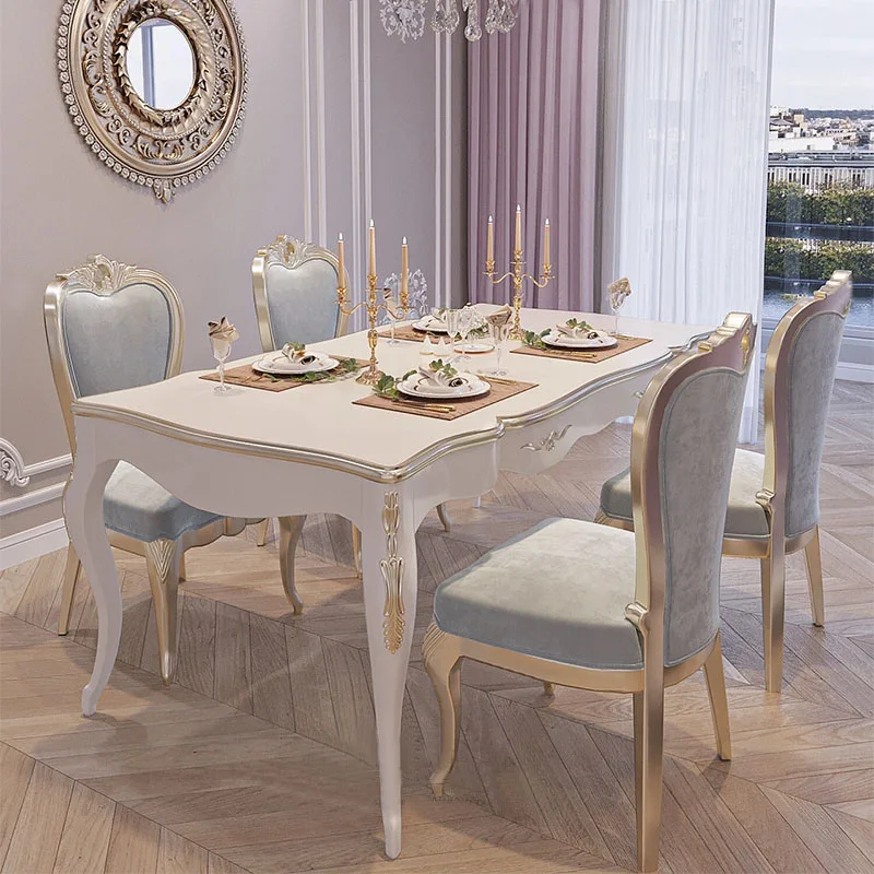 French-light-luxury-solid-wood-table-European-high-end-luxury ...