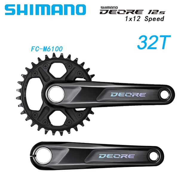 Shimano Deore FC M6100 MTB Crankset 12S Mountain Bike Sprocket 175 170mm 30T 32T Cranksets ...