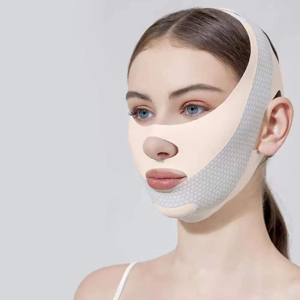 Adjustable Face Sculpting Sleep Mask Breathable Elastic Lifting ...