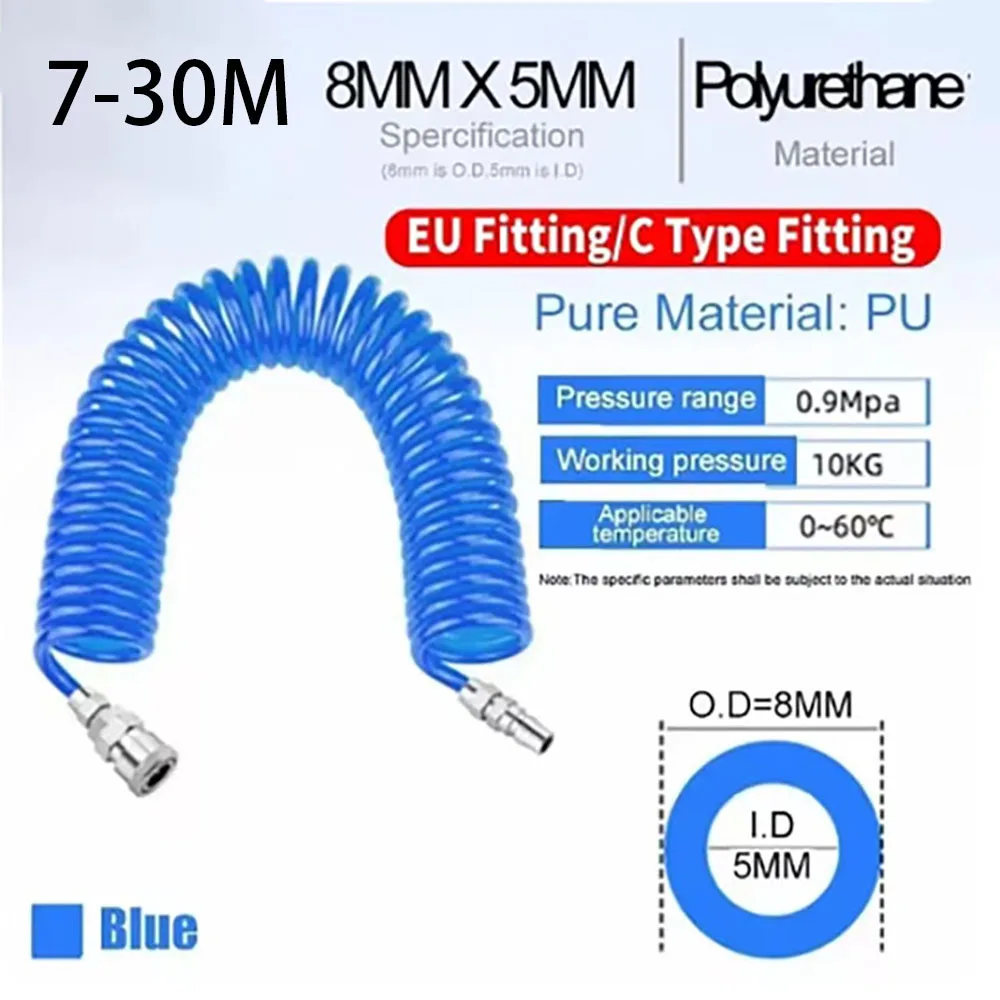 Polyurethane-PU-Spring-Tube-Air-Compressor-Hose-8-5mm-Dust-Gun-Air-Tube ...