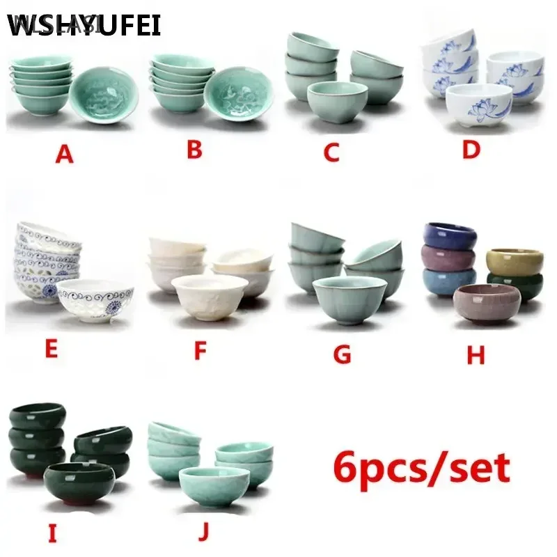 6-sets-Chinese-ceramic-cups-fish-cups-blue-and-white-teapot-small ...