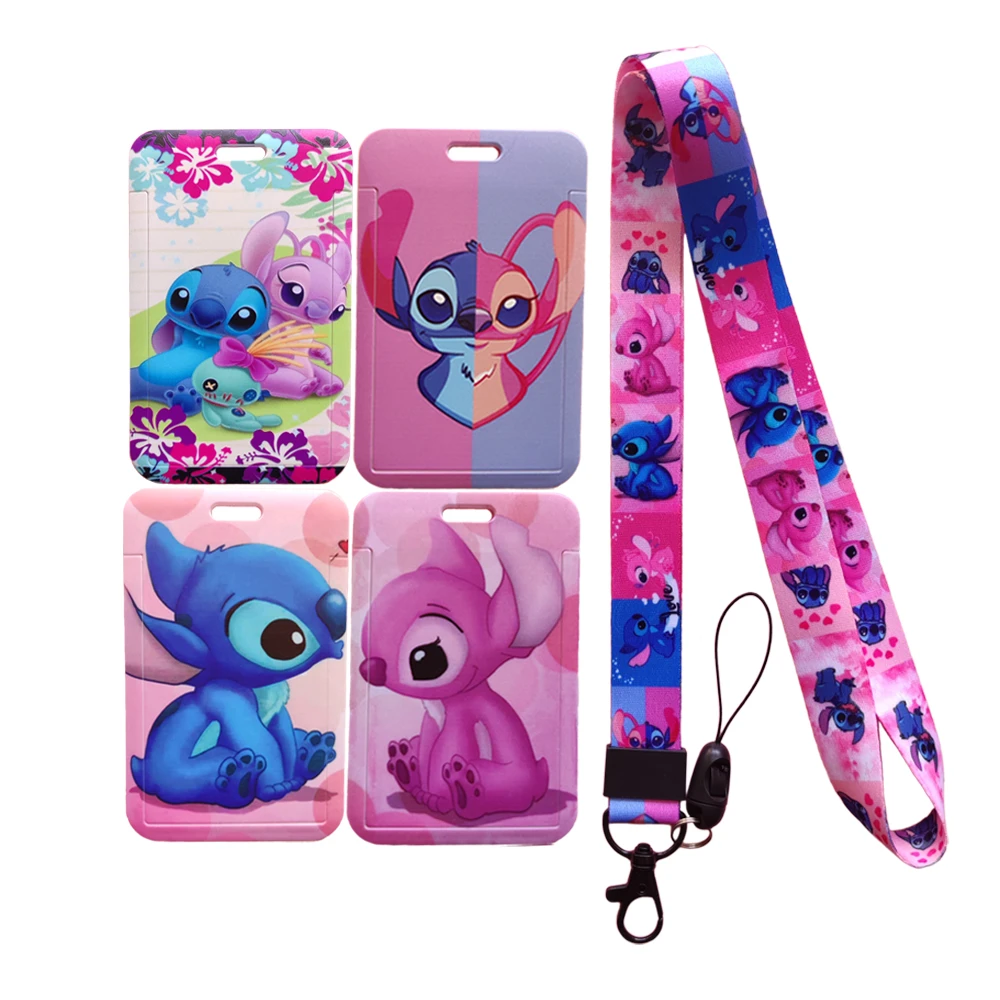 Disney Card Holder Stitch Horizontal Identification Card Holders Girls ...