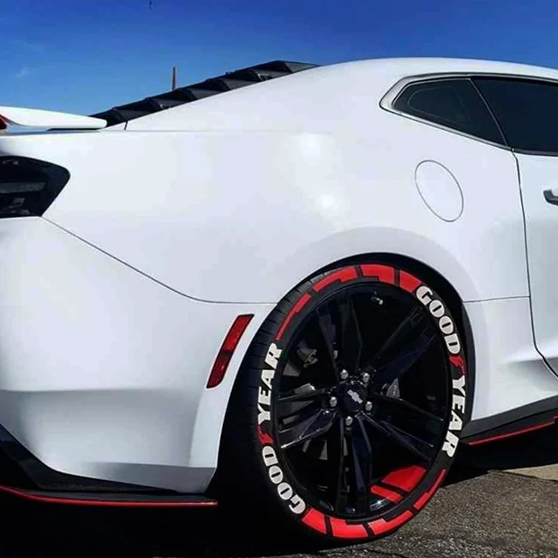 tire letter stickers 3D rubber reflective waterproof racing Wheel ...