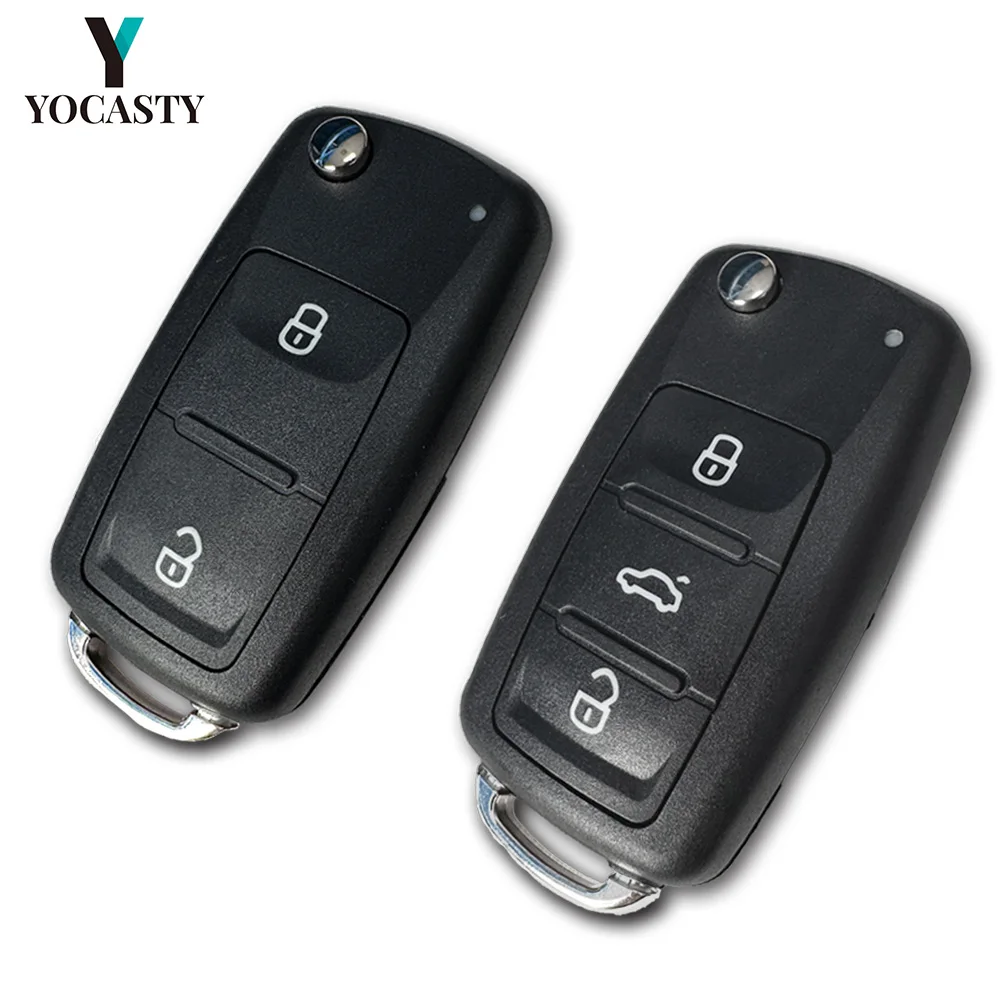 YOCASTY For VW Passat Polo Golf VOLKSWAGEN Skoda 2 3 button Flip HU66 ...