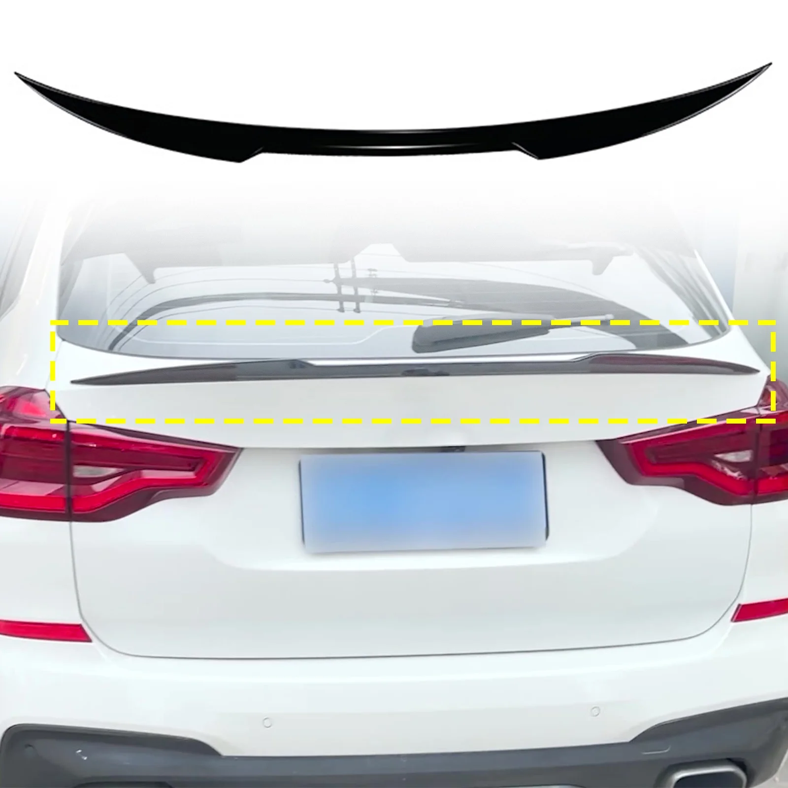 Car Rear Spoiler Tail Wing Extension Body Kit Rear Trunk Lip Trim For ...