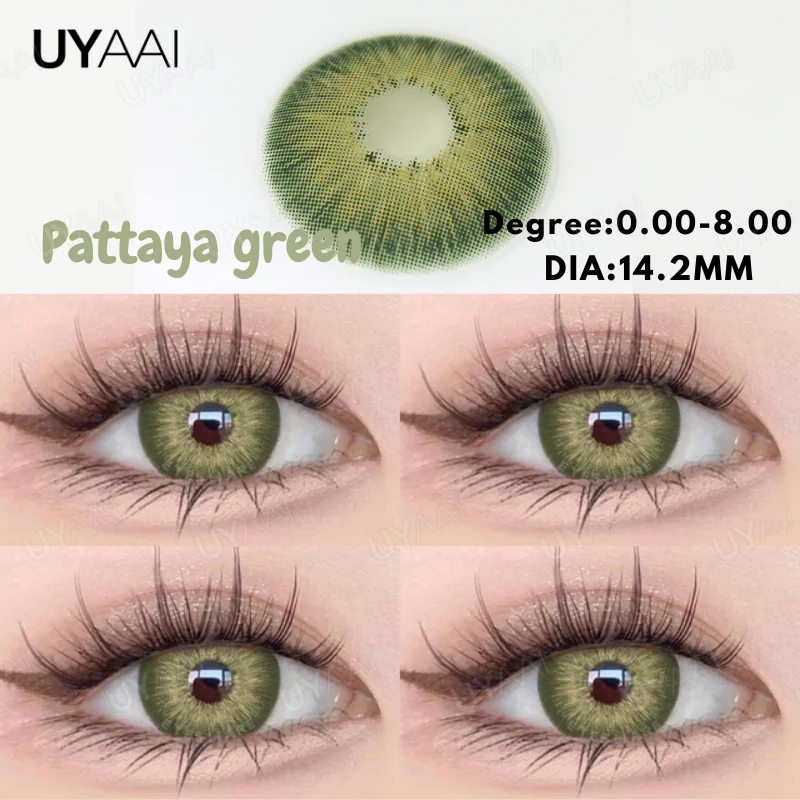 UYAAI-Natural-Cor-Verde-Lentes-De-Contato-Coreano-Beleza-Pupilas-Big ...