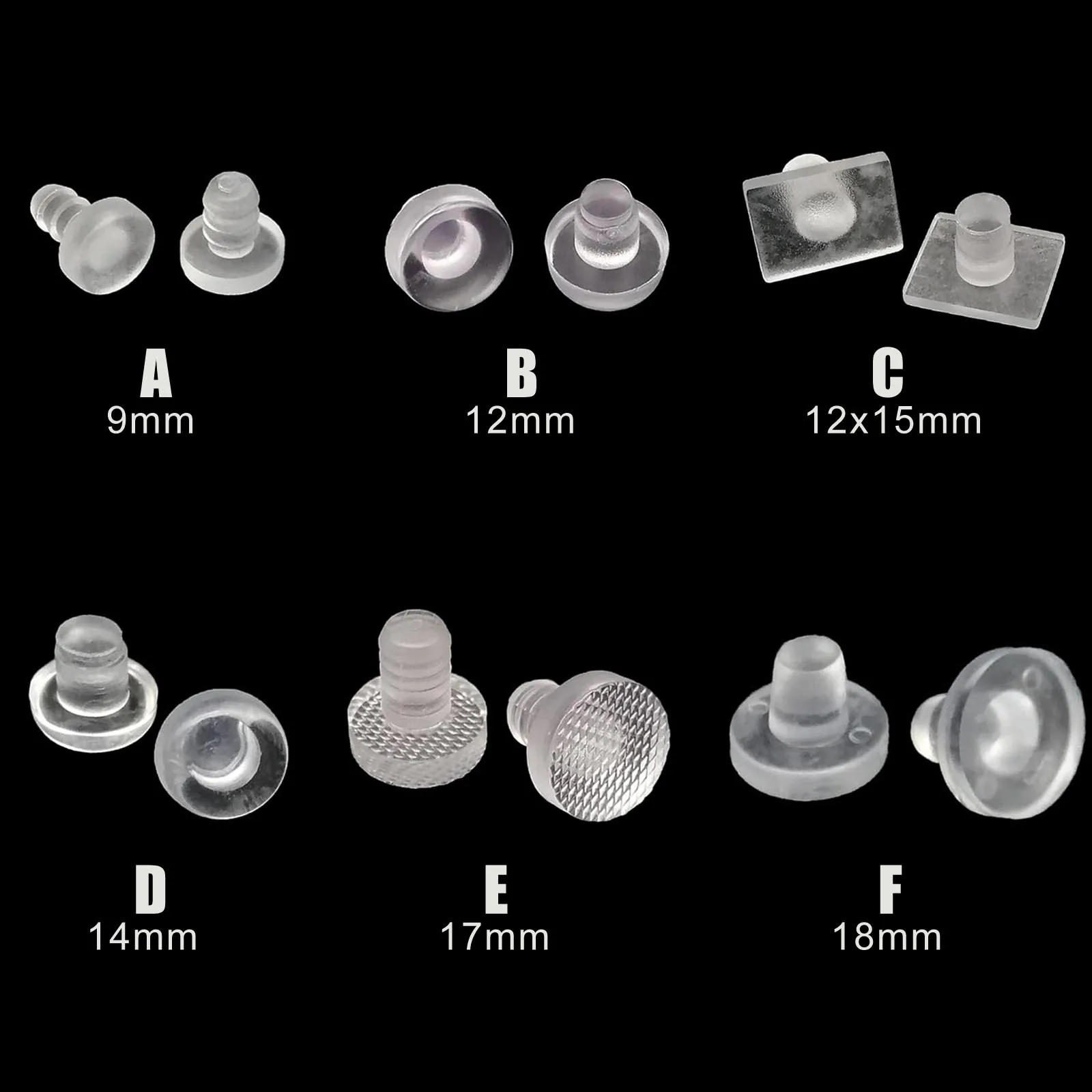 24pcs Soft Clear Transparent Rubber Embedded Furniture Table Chair Leg ...