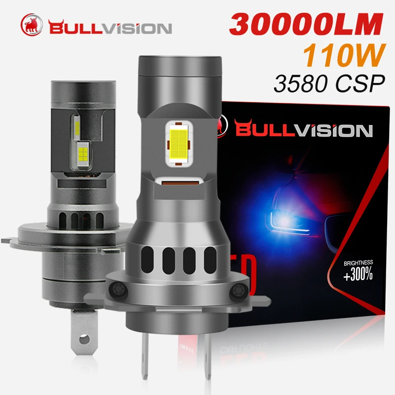110w Turbo H7 Led Canbus Lights 25000lm H4 H11 9012 9005 Hb3 9006 Mini Lamp 3580 Csp Wireless ...