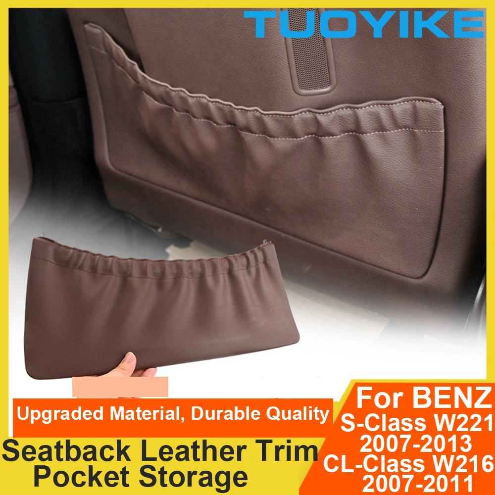 Car Front Left Right Seatback Leather Pocket Storage For Mercedes BENZ ...