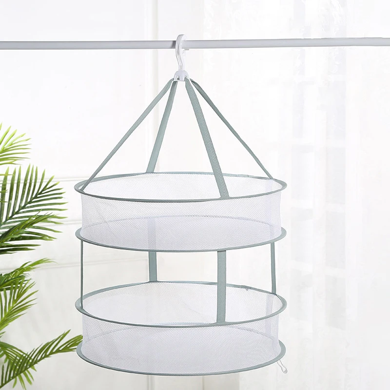 1-2-Layer-Drying-Net-Drying-Basket-Household-Folding-Clothes-Network ...