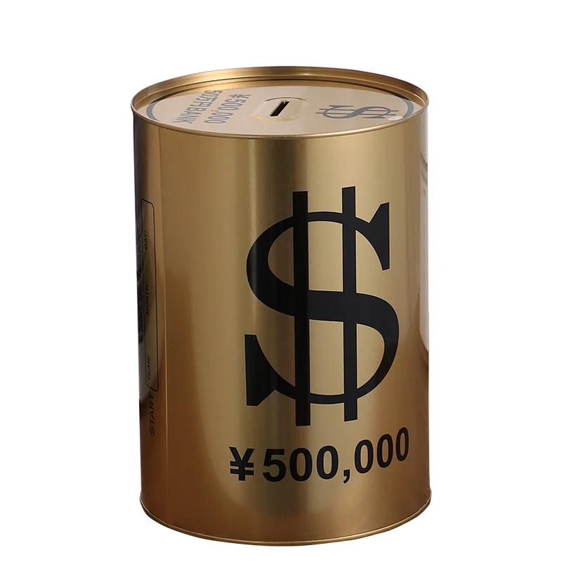 Luxury Large Piggy Bank for Adults Gold Big Money Saving Box Coin Bank ...