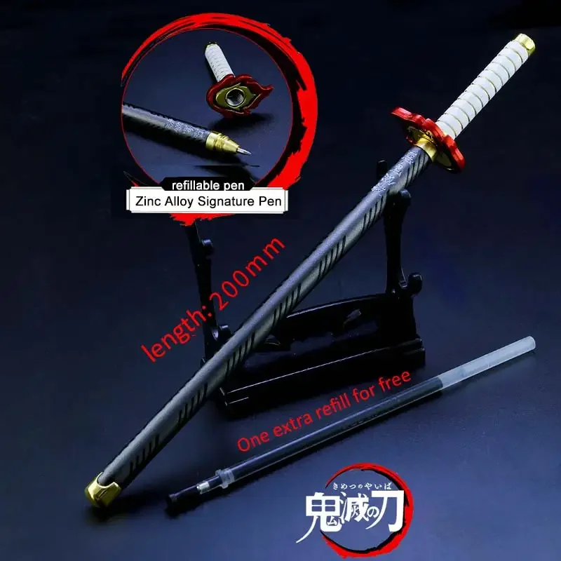 Demon-Slayer-Sword-Pen-Swords-Metal-Katana-Model-Kochou-shinokusamuru ...