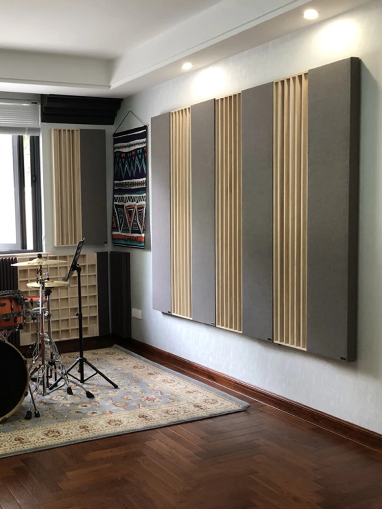 Japan/Singapore 2Pcs Acoustic Absorber Panel + 1Pc Wood Diffuser ...