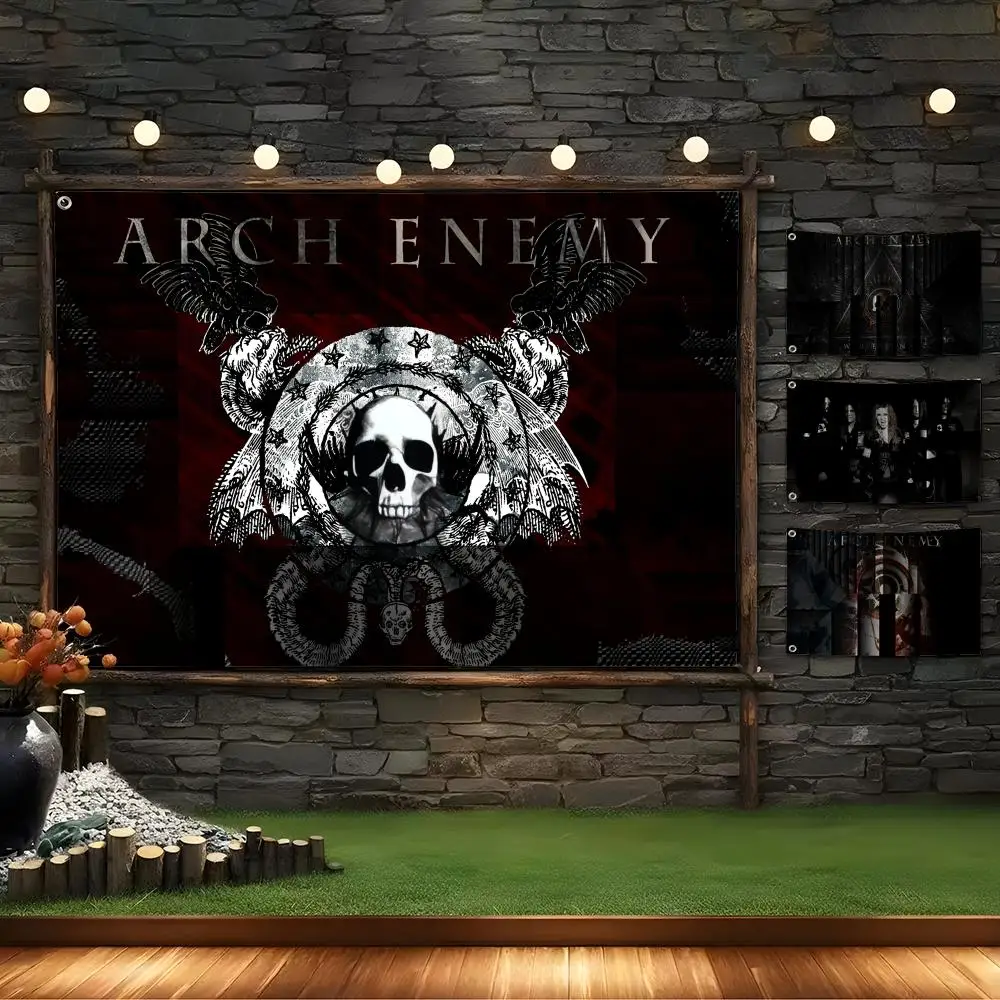 A-ARCH E-ENEMYs Metal Band Flags Custom Camping Outdoor Garden Room ...