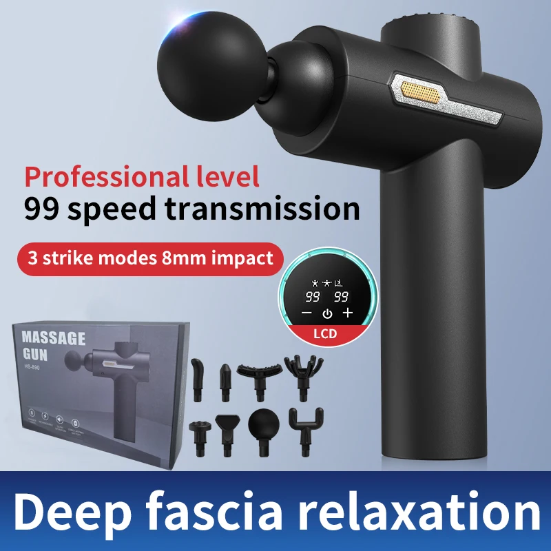Muscle Massage Gun Handheld Deep Tissue Gun Portable Electric Quiet ...