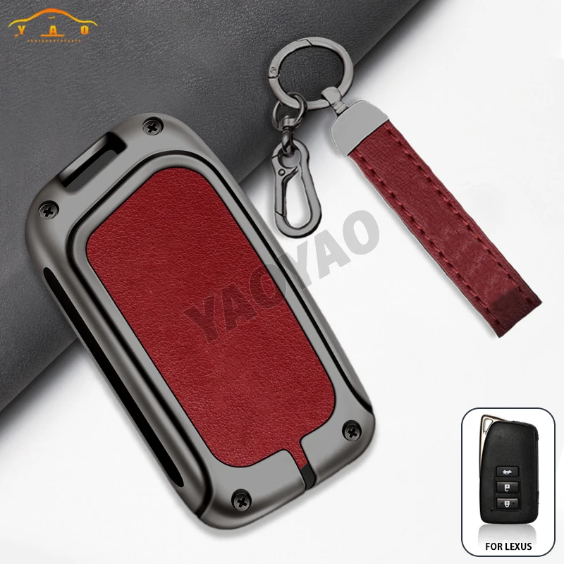 Zinc-Alloy-Leather-Key-Cases-Holder-Cover-For-Lexus-NX-GS-RX-IS-ES-GX ...