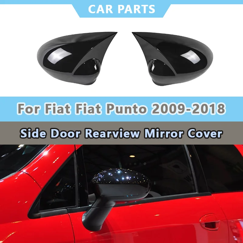 Car Rearview Mirror Cover For Fiat Grande Punto EVO 2009-2018 Carbon ...