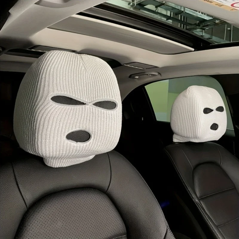 2pcs Set Car Headrest Seat Head Cover Personality Funny Car Universal ...